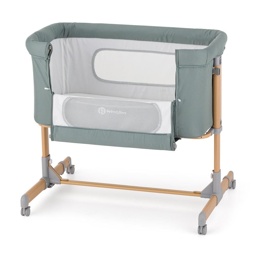PETITE&MARS Compact Bedside crib Grace 2in1 Foggy Green | petiteetmars.com
