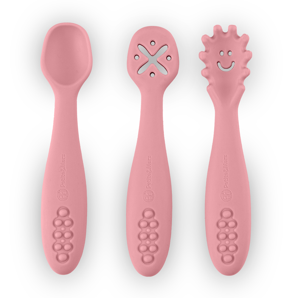 PETITE&MARS Silicone training spoons set 3 pcs Take&Match 6m ...