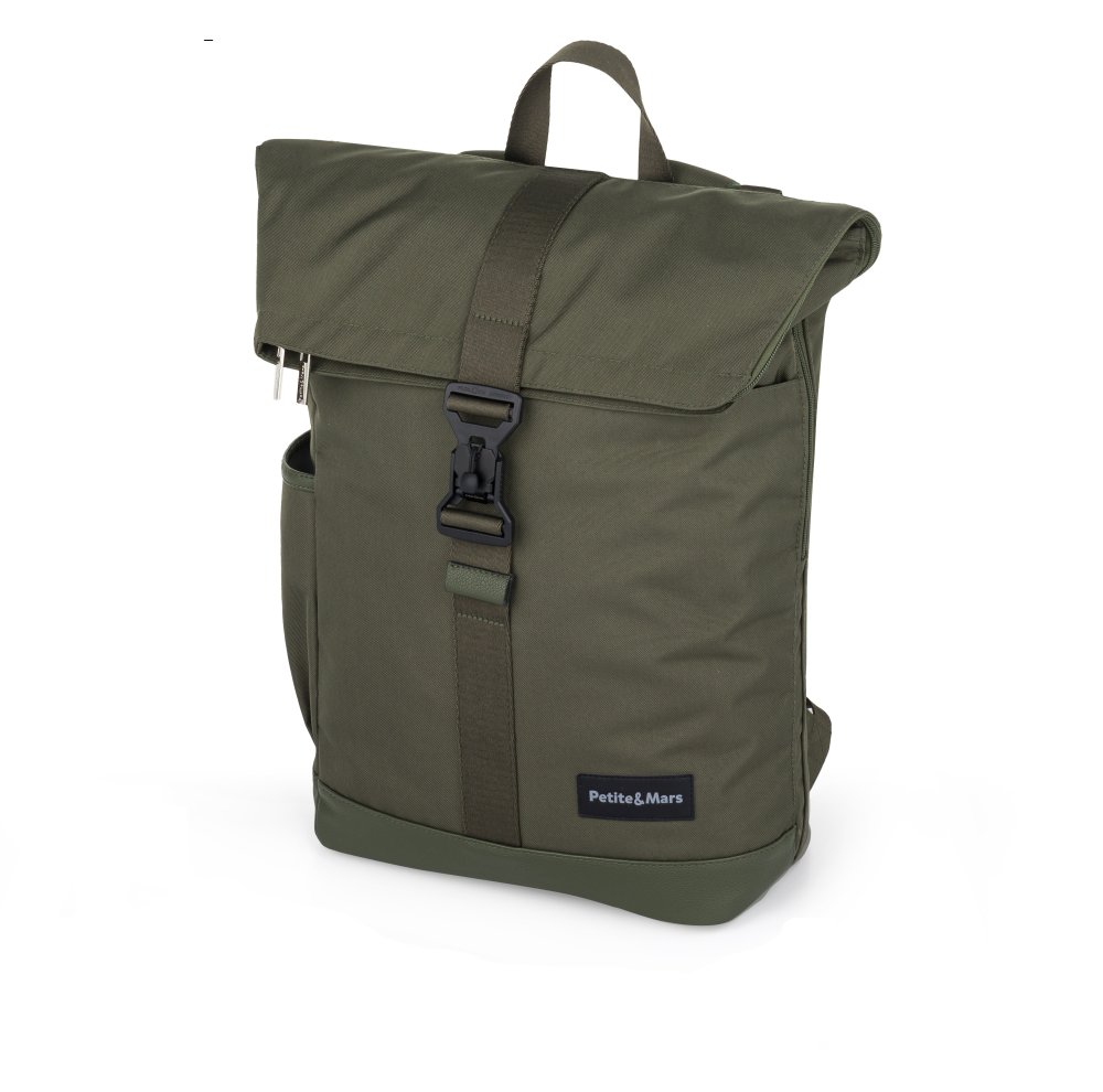 PETITE&MARS Diaper backpack Jackob Military Green | petiteetmars.com
